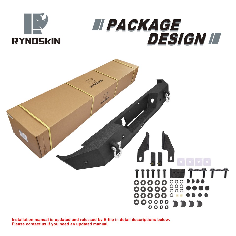 RYNOSKIN Rear Bumper Guard For 2020-2024 Jeep Gladiator JT Heavy ...