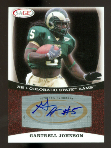 2009 SAGE Autographs Red #26 Gartrell Johnson Auto - NM-MT | eBay