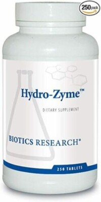 SALE! Biotics Research Hydro-Zyme 250 Tabs- Hydrozyme Gut Health - exp ...