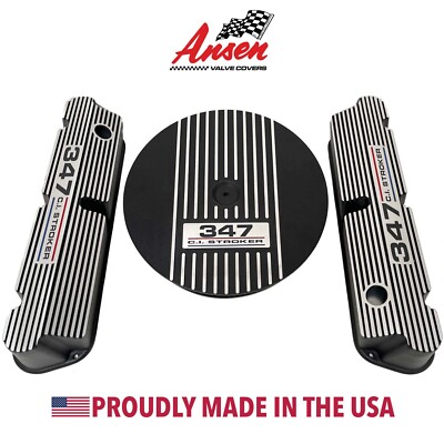 Ford 347 Stroker Pentroof Black Valve Covers & 13" Air Cleaner Kit ...