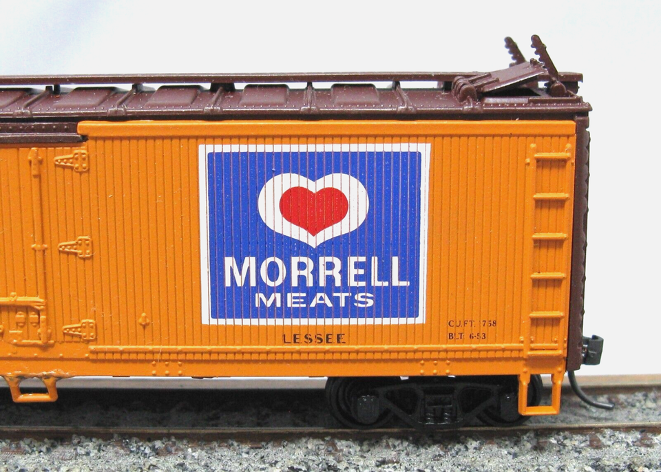 ATHEARN #5207 Morrell Meats 40' Wood-Side Reefer w/KD's #2, C8 | eBay