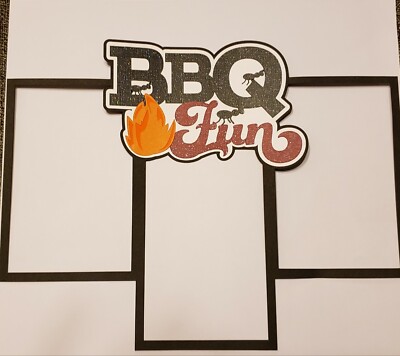 Summer BBQ fun large scrapbook photo frame | eBay