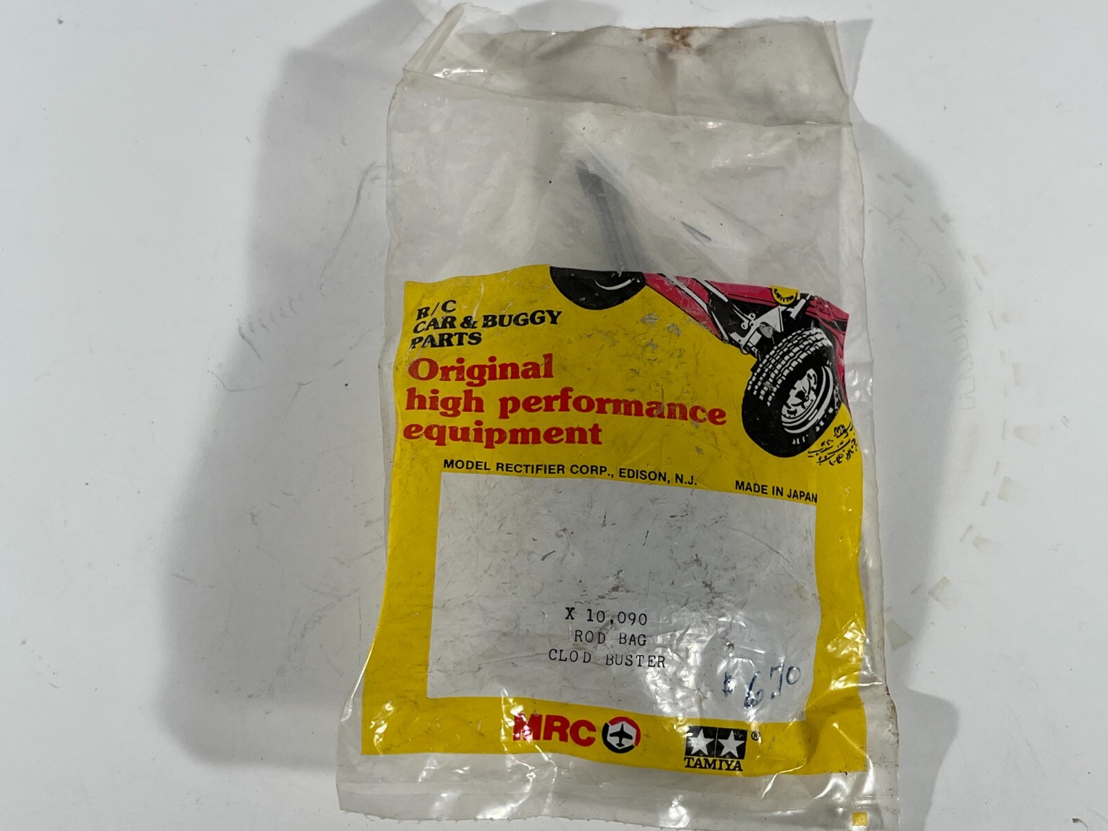 Vintage Tamiya MRC x10090 10090 Metal Rod Bag ClodBuster Clod Buster | eBay