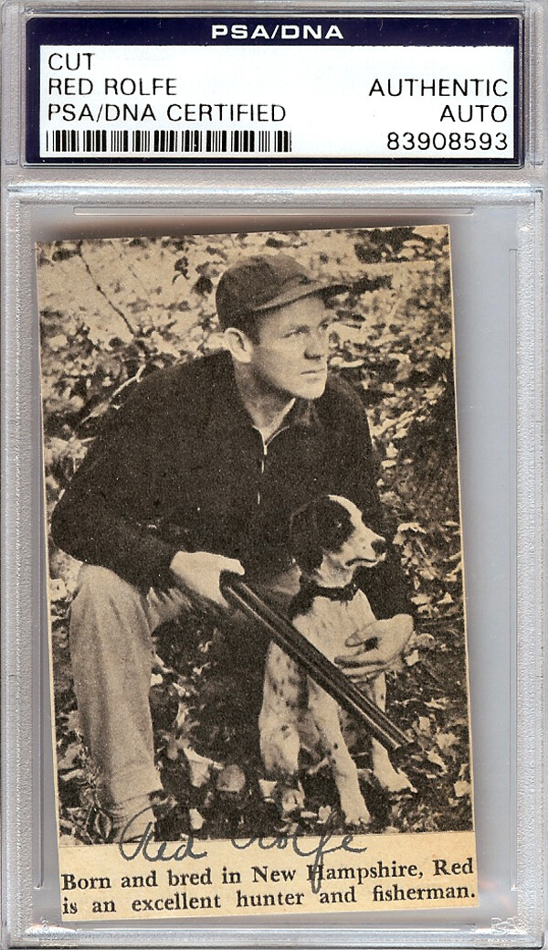 Red Rolfe Autographed 2.5x3.5 Newspaper Page Photo Yankees, Tigers PSA ...