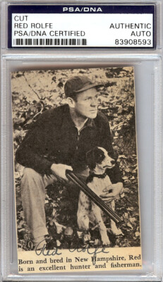 Red Rolfe Autographed 2.5x3.5 Newspaper Page Photo Yankees, Tigers PSA ...