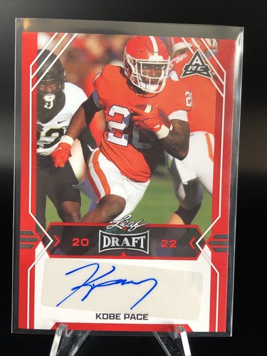 2022 Leaf Draft - Kobe Pace Auto RC BA-KP1 Clemson Tigers | eBay