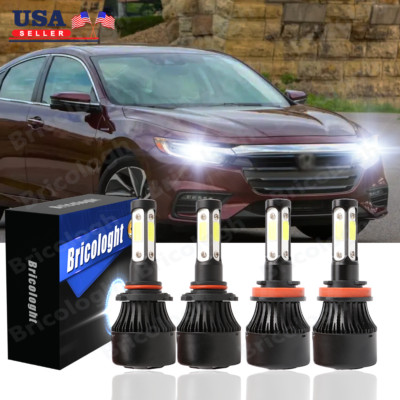 For Honda Insight 2010-2014 - 6000K LED Headlight High Low Beam Bulbs ...