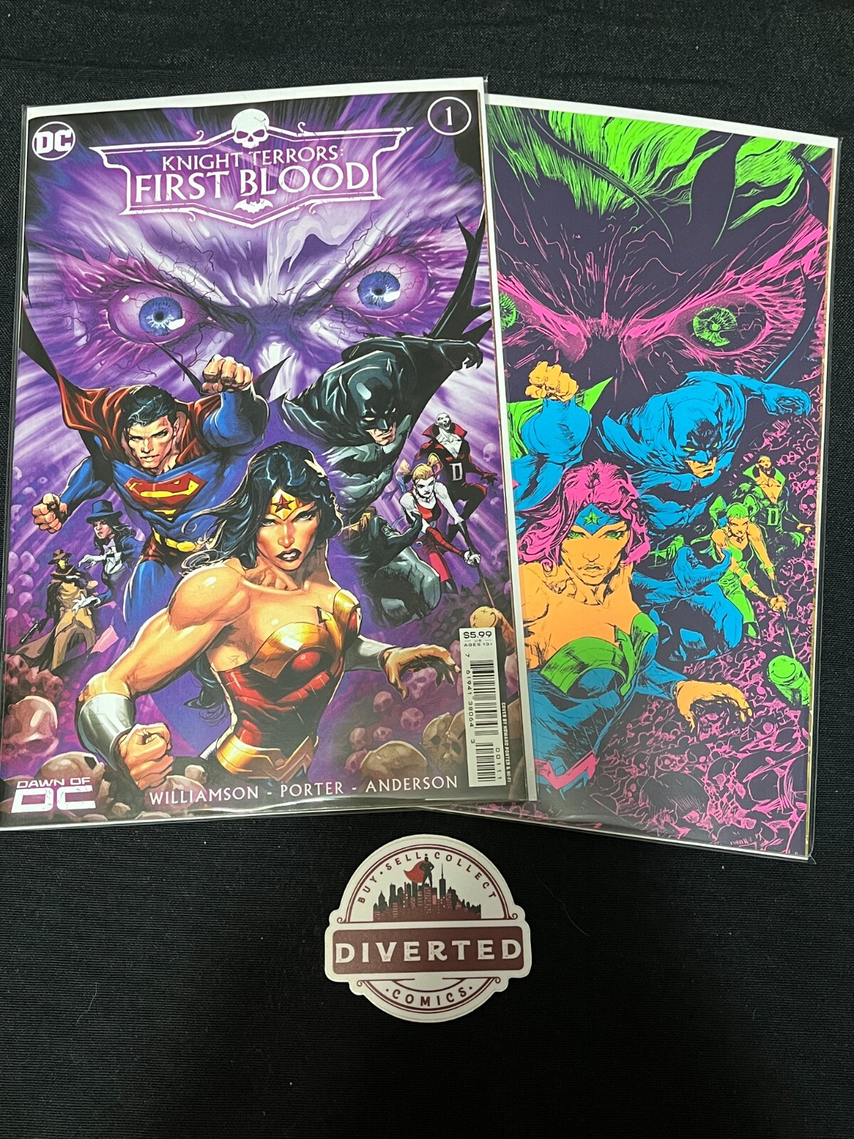 KNIGHT TERRORS FIRST BLOOD 1 A & E COVER SET! 1ST CAMEO OF INSOMNIA ...