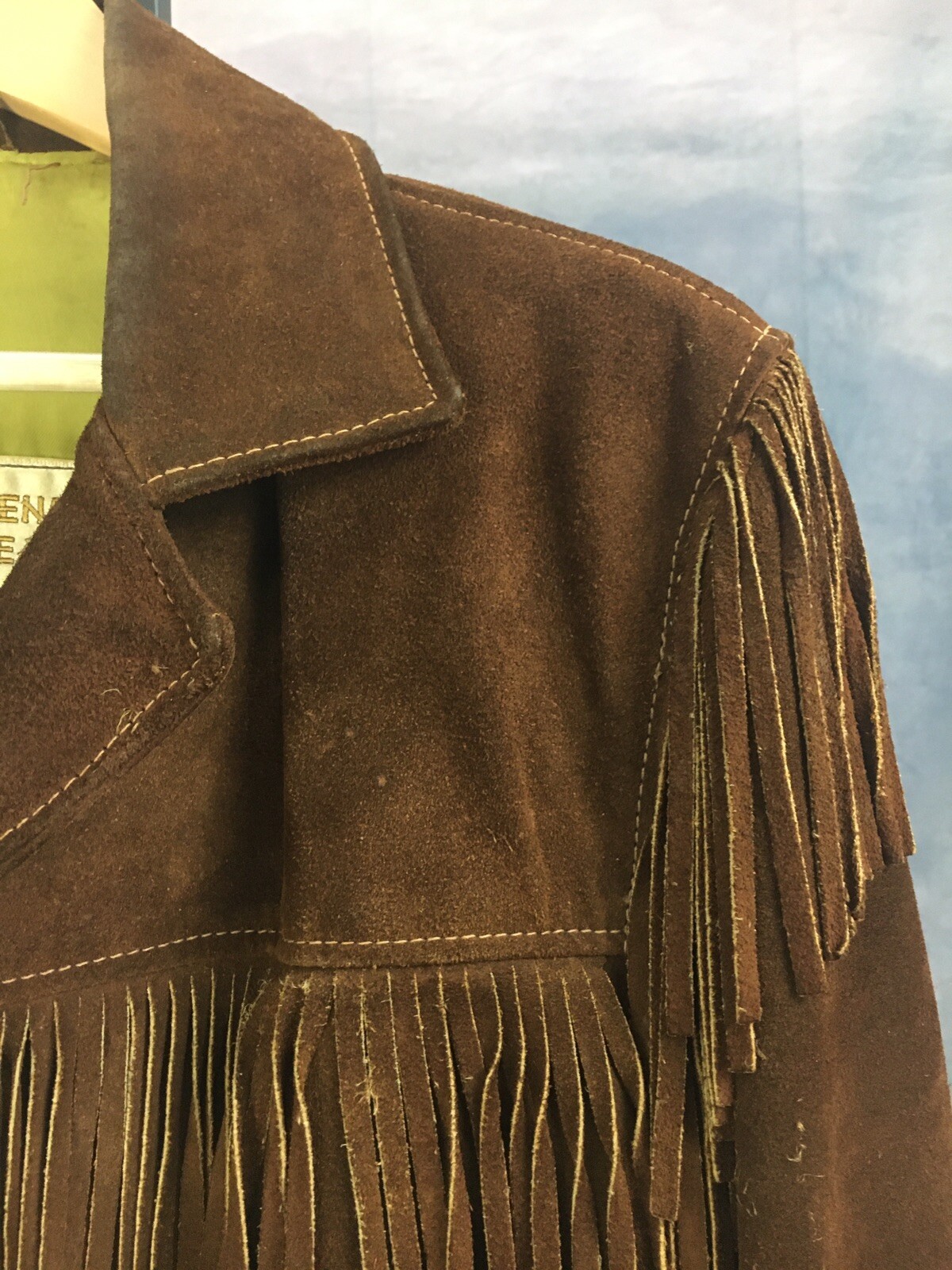 Vintage BERMAN BUCKSKIN CO. Suede Fringe Jacket - Tob… - Gem