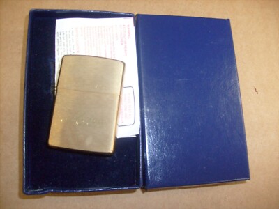 Vintage Solid Brass ZIPPO Lighter, F Zippo X - Marked MOR Initials ...