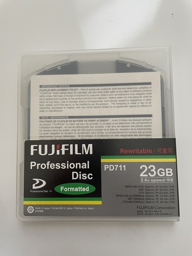 FUJIFILM PD711 23GB PROFESSIONAL REWRITABLE DISC XDCAM HD VIDEO FROM ...