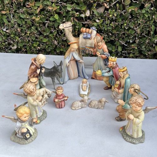 VTG 11 PC GERMAN CHRISTMAS HUMMEL GOEBEL NATIVITY SET FIGURES PLUS 3 ...