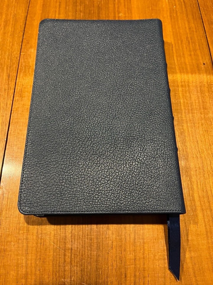 Cambridge KJV Turquoise Reference Bible Navy Blue Goatskin | eBay