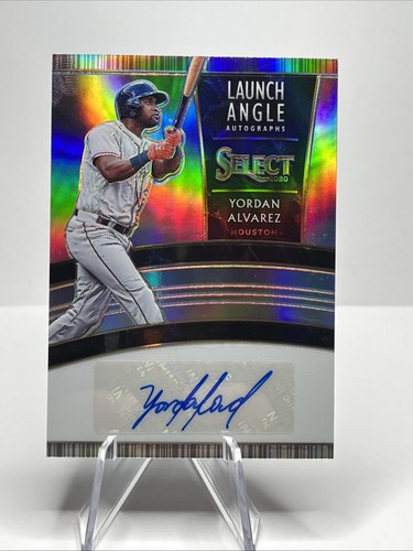 2020 Panini Select Launch Angle Holo Prizm Yordan Alvarez Autograph 129 ...