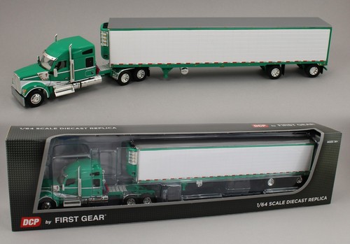 DCP 1:64 *GREEN & WHITE* Kenworth W990 Mid Roof w/53' Utility Reefer ...