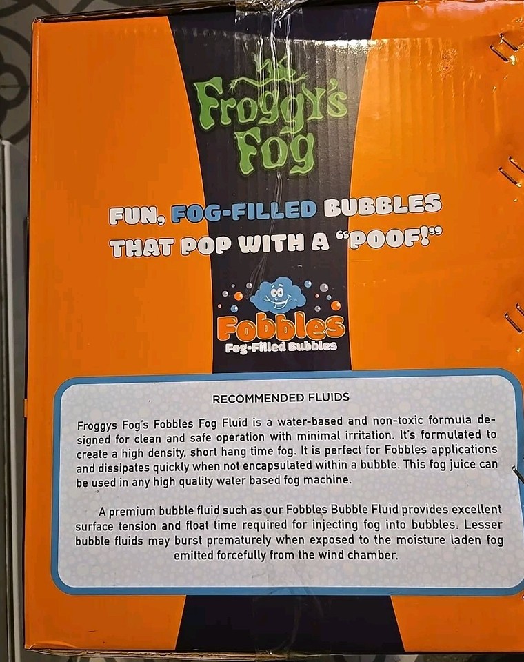 Froggy's Fobbles F3 Fog Machine With Fog- Filled Bubbles Timer Rc - New ...