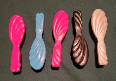 Barbie Shell Brushes lot Of 5 1990s White Black Pink Blue | eBay