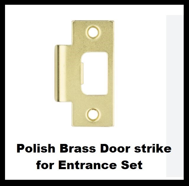 Door Lock Latch Striker Strike Plate Pad Brass Plated New Locking Catch ...