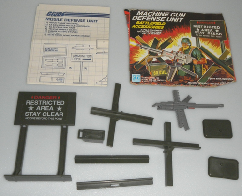 1984 Vintage G.I. GI Joe Lot 3.75 ARAH Machine Gun Defense Unit *100% ...