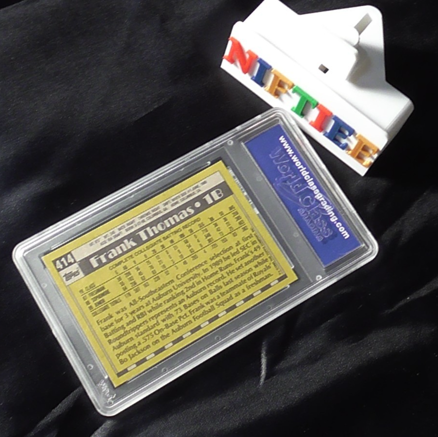 1990 TOPPS FRANK THOMAS RC ERROR BLANK FRONT NNOF RARE WCG GRADED 10 ...