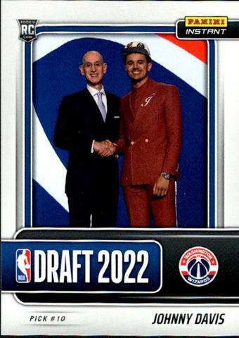 2022-23 Panini Instant DRAFT NIGHT Johnny Davis RC /631 #DN10 Wizards ...