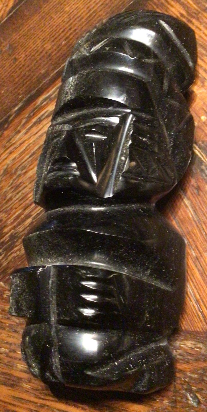 Vintage Carved Obsidian Stone Aztec Inca Priest FIGURE sculpture | eBay