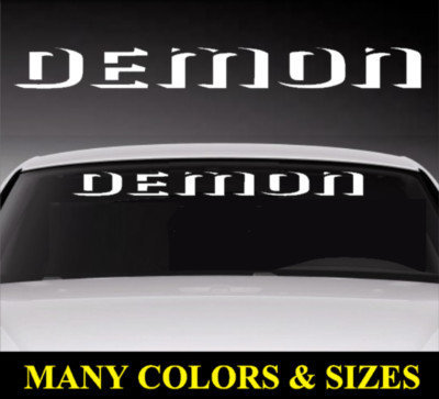 DEMON Windshield Vinyl Decal Stickers Graphic JDM Racing Speed Car ...