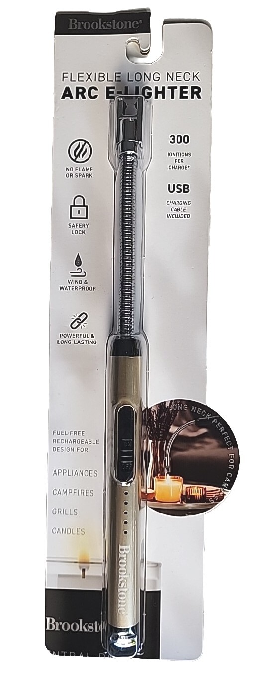 Brookstone ARC E-Lighter Flexible Long Neck Rechargeable USB - Gold ...