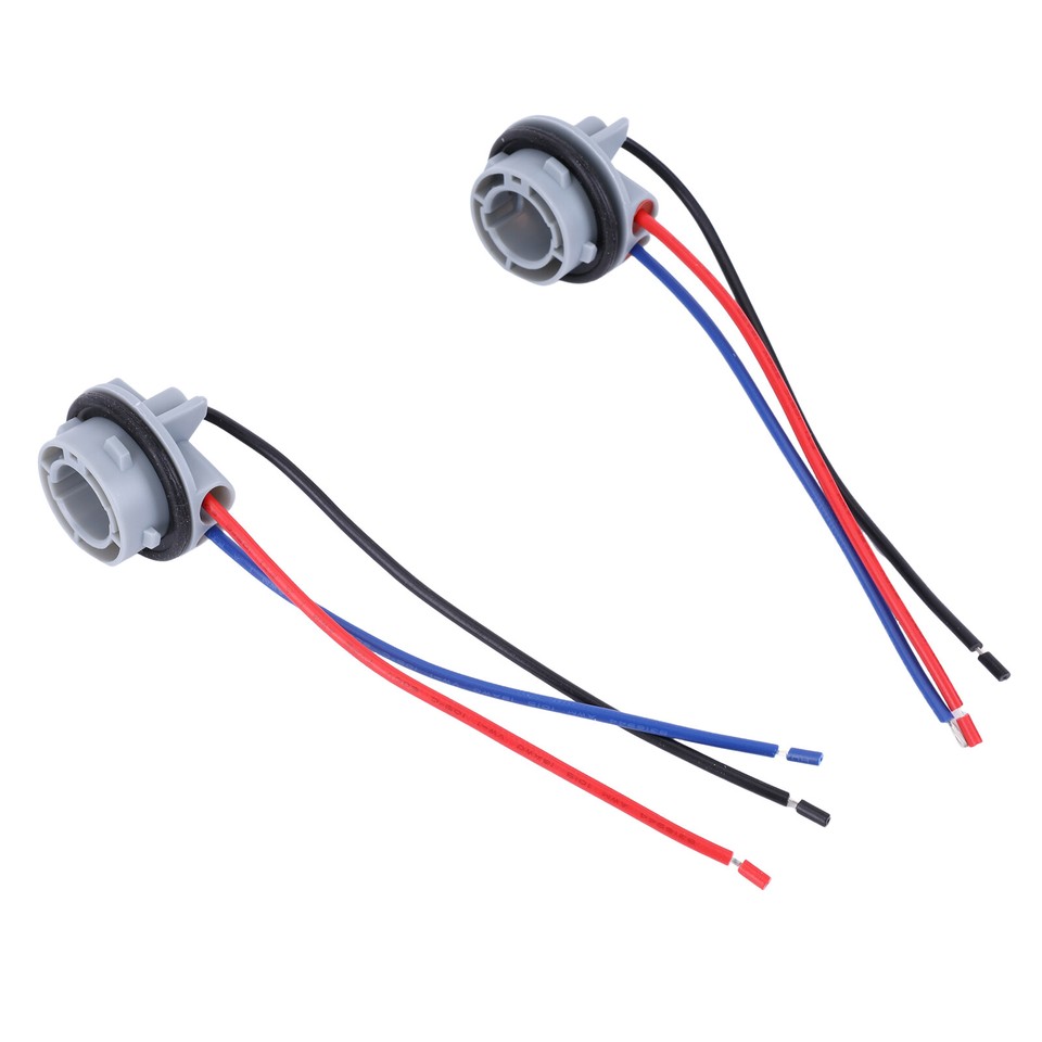 2PCS 1157 2357 LED Stop Brake Turn Light Bulb Socket Harness Wire Pig ...