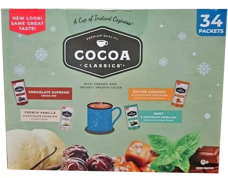 Cocoa Classics Cocoa Mix, Variety Pack, 34 ct. - 4 flavors - 1.25 oz ...