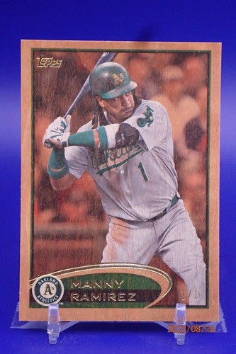 Manny Ramirez 2012 Topps Wood Parallel #1/1 Complete career stats ...