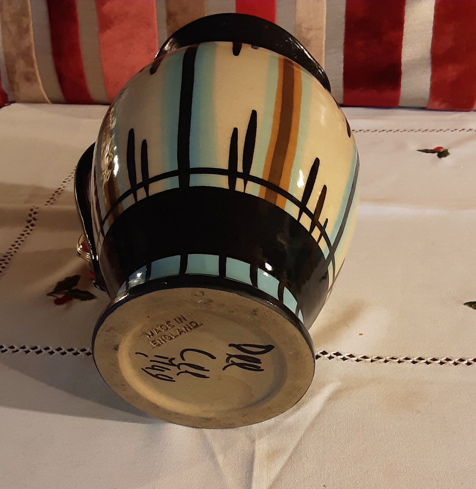 Vibrantly Striking Vintage Retro Dee Cee Stoneware Pitcher/Jug Made In ...