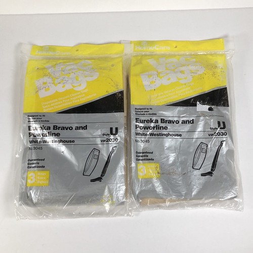 Eureka Bravo and Powerline Style U No. 3045 vip 2030 Vacuum Bags Two ...