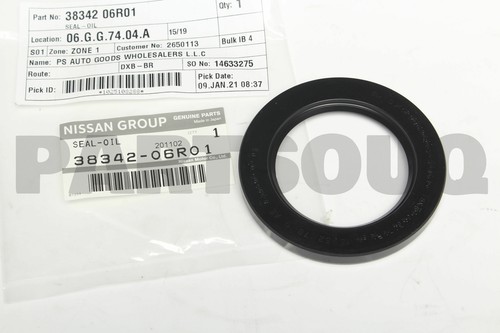 3834206R01 Genuine Nissan SEAL-OIL,DIFFERENTIAL CLUTCH HOUSING 38342 ...