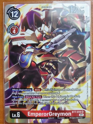 Digimon TCG BT7 - EmperorGreymon BT7-016 SR - New, Mint Condition | eBay