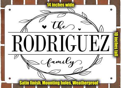 Rodriguez Family Decorative Metal Door or Wall Plaque (Style 1) | eBay