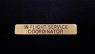Vintage Delta Air Lines “In-Flight Service Coordinator” Pin Badge Bar ...