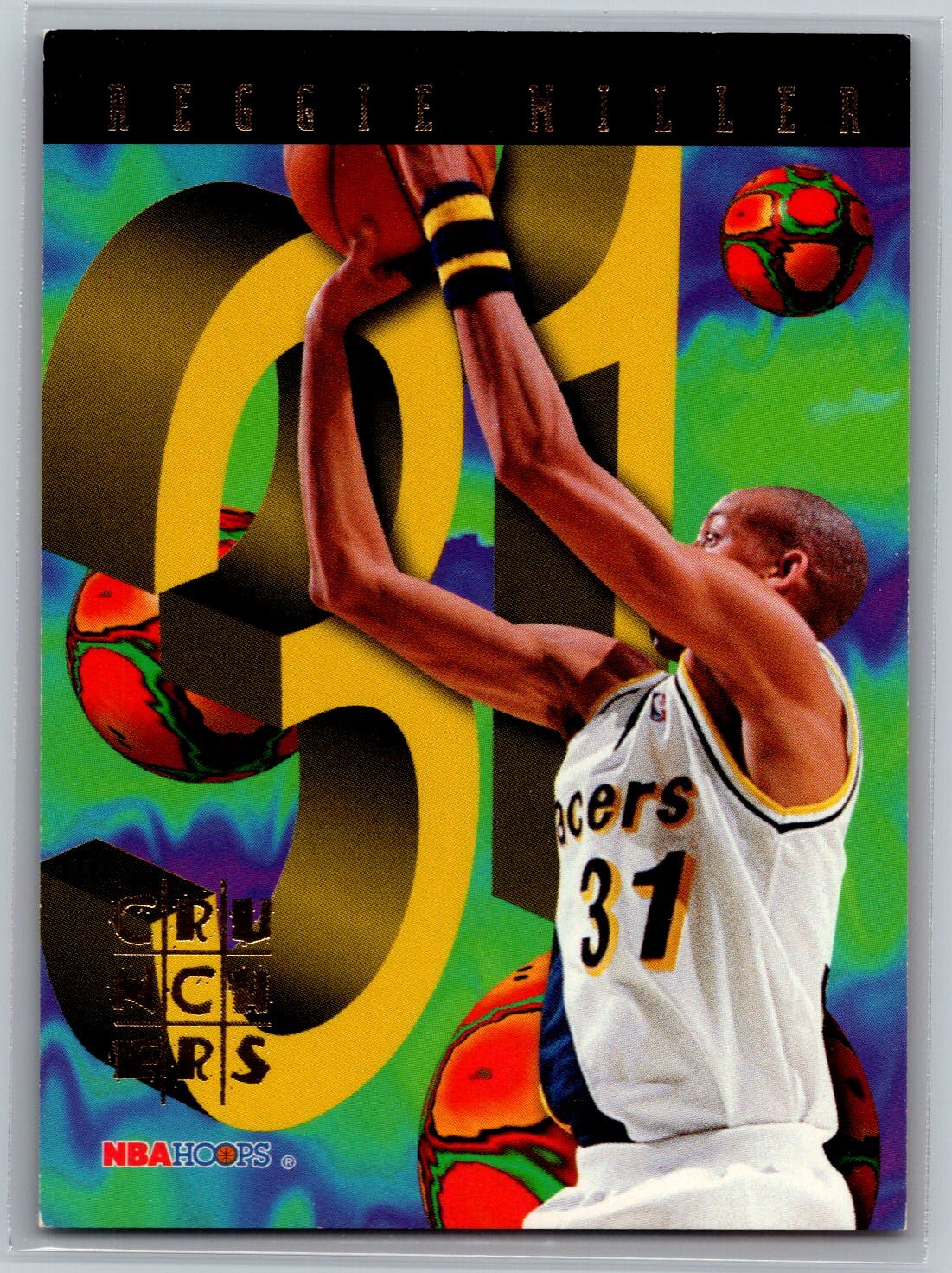 1995 Hoops Number Crunchers Insert #16 Reggie Miller HOF Indiana Pacers ...