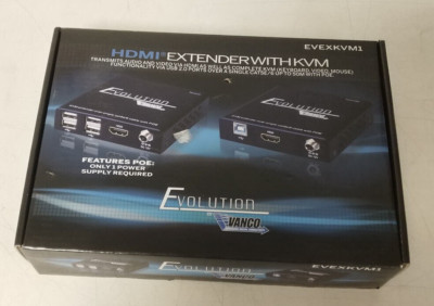 Vanco Evolution EVEXKVM1 HDMI Extender with KVM and Power Over Ethernet ...