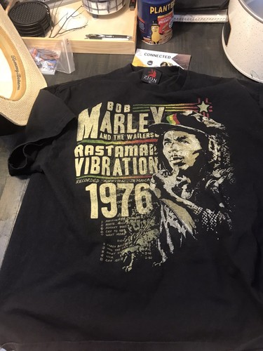 Vintage 90s Zion Rootswear Bob Marley Rastaman Vibration T-Shirt 1X XL ...