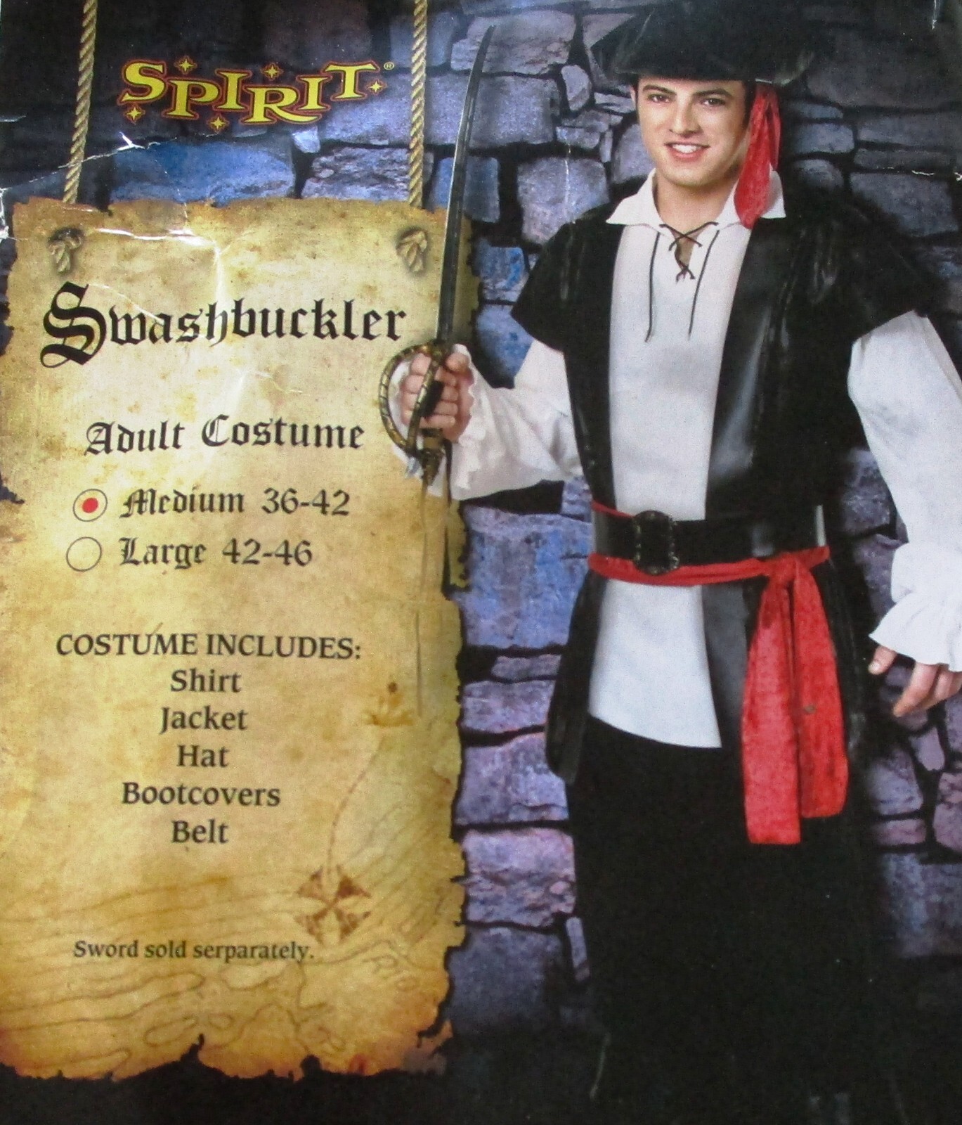 Swashbuckler PIRATE Halloween Costume Set * Men's Siz… - Gem
