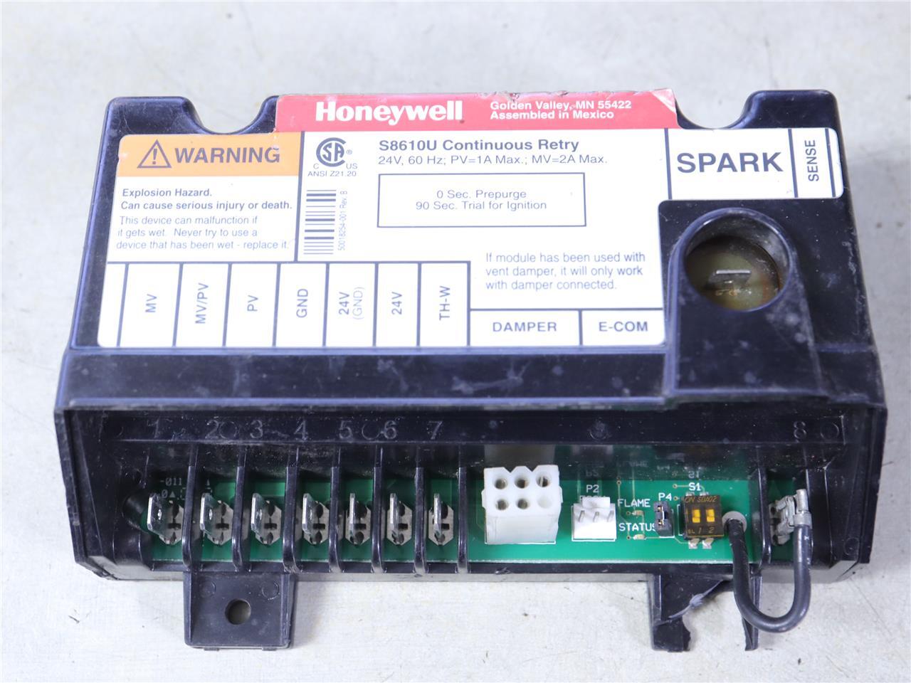 Honeywell S8610U3009 Ignition Control Module S8610U w/ecom | eBay
