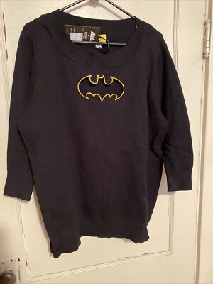 Unique Vintage X Batgirl Bat Logo Cut Out Knit Sweater Women’s 2X/3X ...