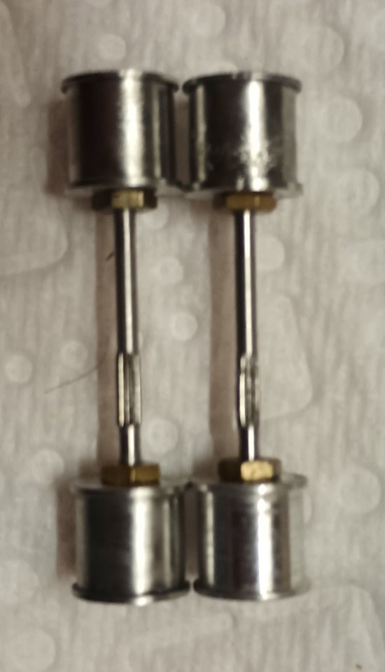 AJ's HO Aluminum Rims/Axle 2 Piece Lot For Aurora T-Jet Slot Car ...