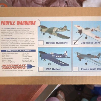 Northeast Aerodynamics Japanese Zero Vintage Balsa R/c Model airplane ...