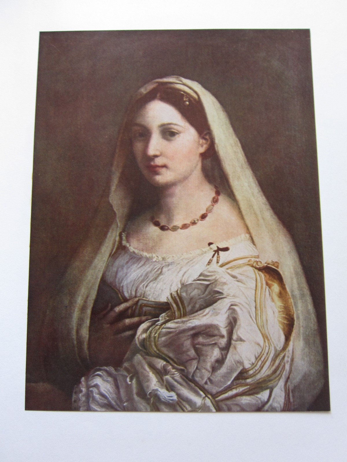 BEAUTIFUL VINTAGE ART PRINT ~ LA DONNA VELATA ~ RAPHAEL | eBay Australia