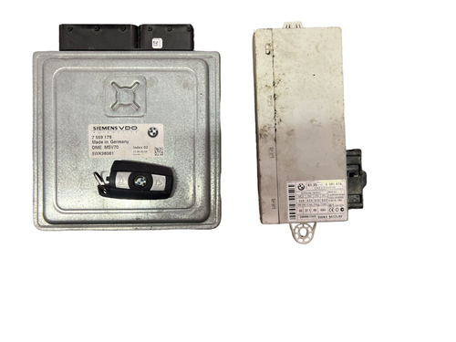BMW E60 E90 E91 N52 325i 330i 530 CAS 2 ECU KEY FOB SLOT DME KEY SET ...