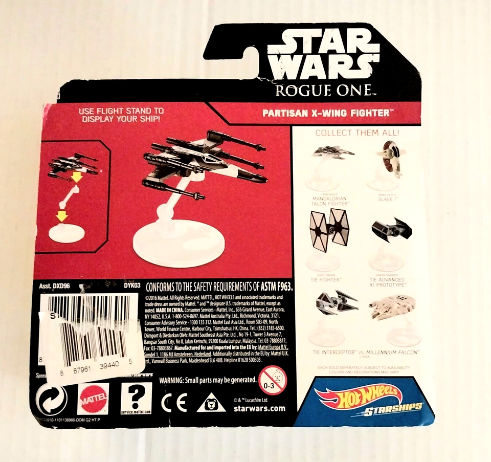 Hot Wheels Starships Star Wars Rogue One Partisan X-Wing Fighter Toy | eBay