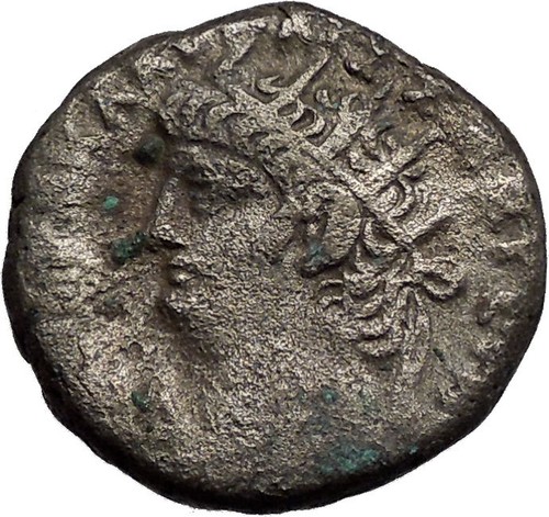 NERO 67AD Alexandria Egypt BIG Silver Authentic Ancient Roman Coin HERA ...