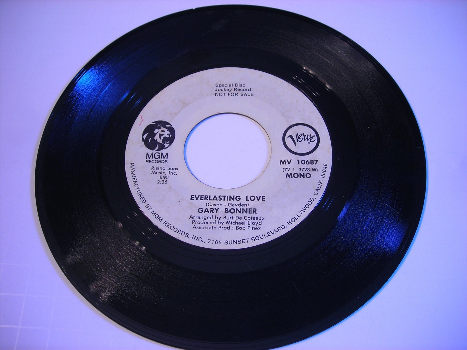 PROMO Gary Bonner Everlasting Love 1972 45rpm VG++ | eBay